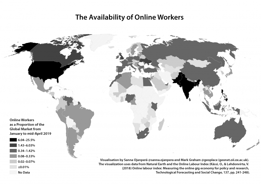 Mapping the Availability of Online Labour in 2019